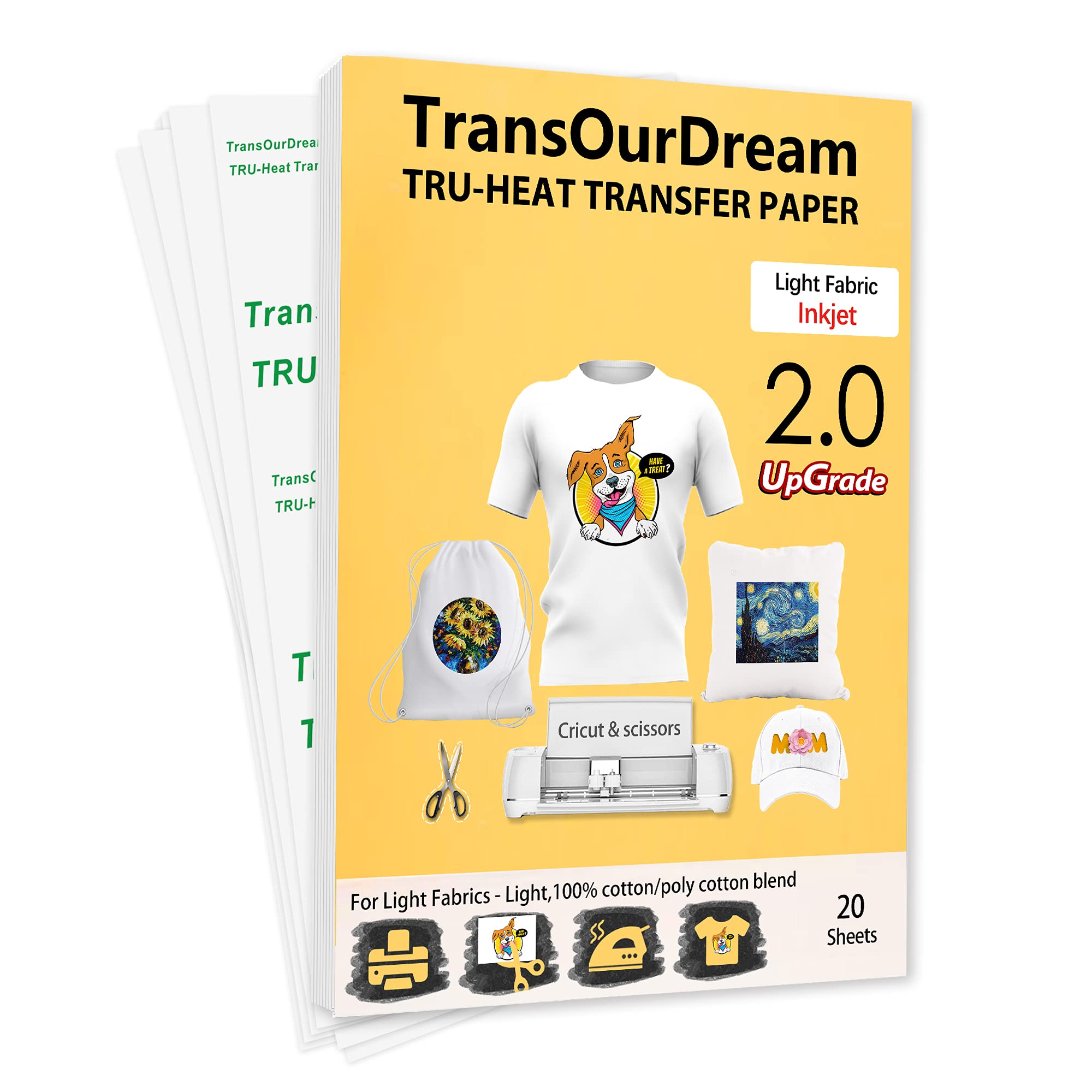 Buy TransOurDream Upgraded Iron On Heat Transfer Paper For T Shirts 20 