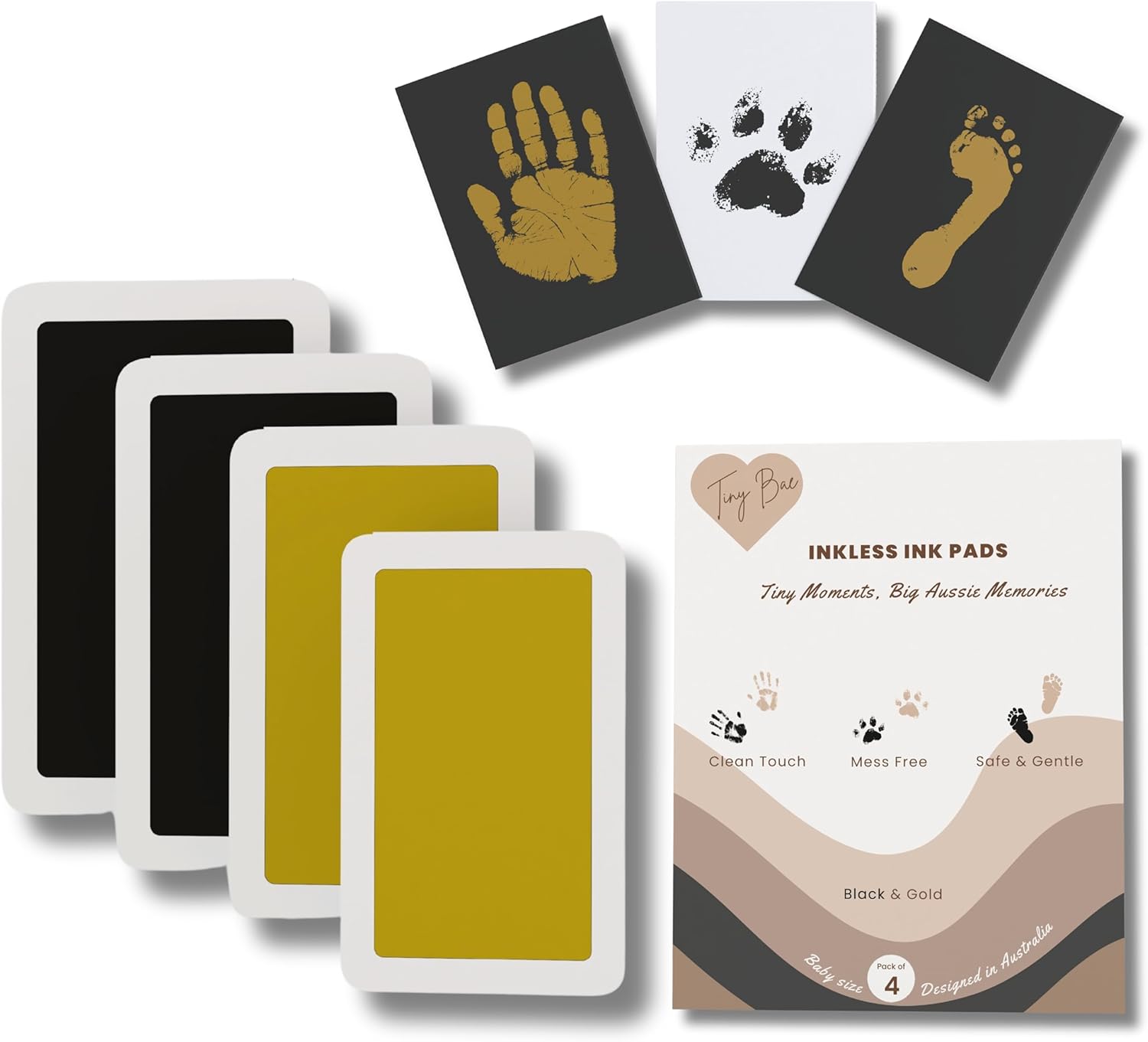 4-Pack Inkless Hand and Footprint Kit - Ink Pad for Baby Hand and ...