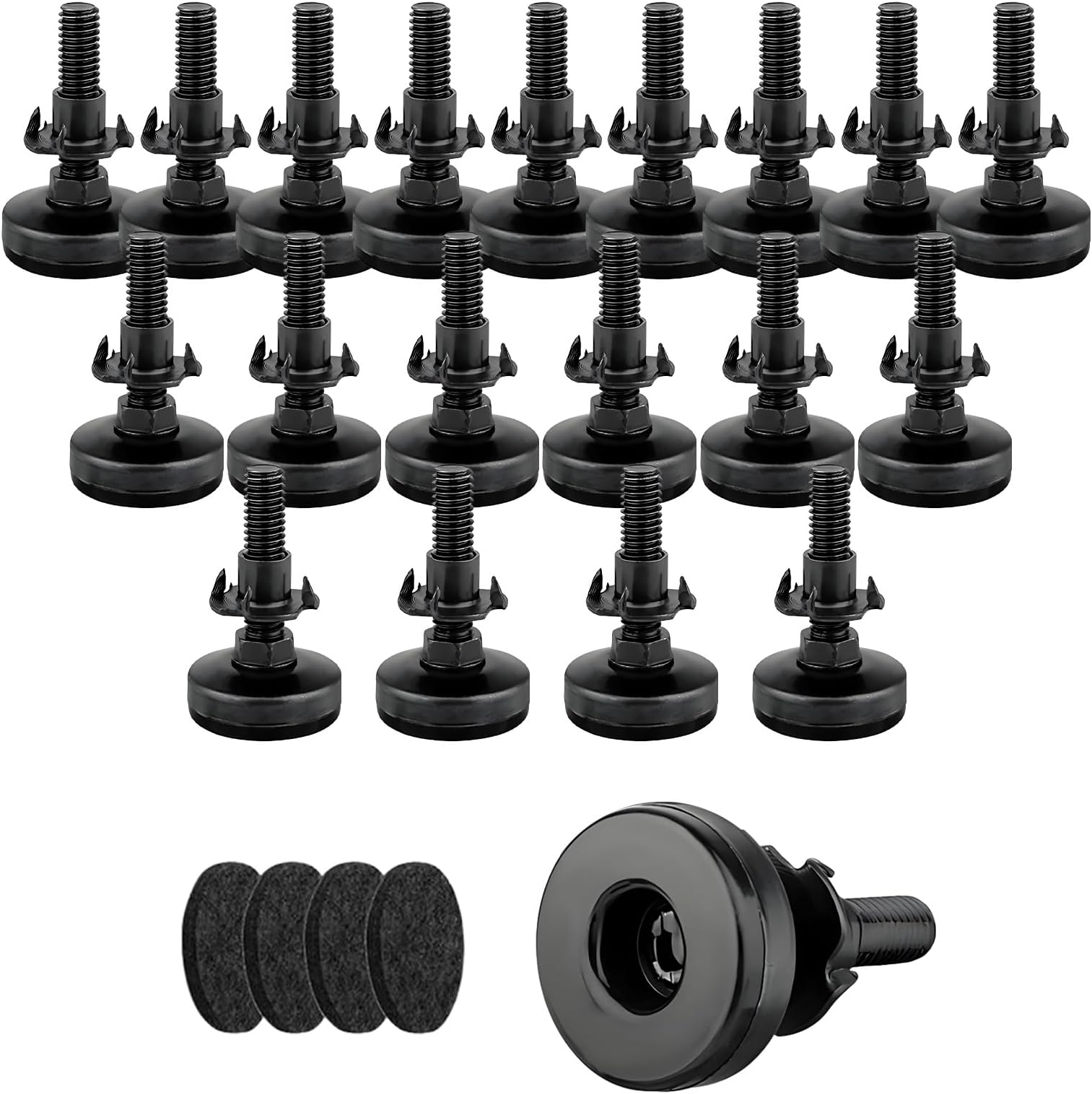Amazon.com: Hyuetrsa 20Pcs Furniture Leveling Feet, Adjustable ...