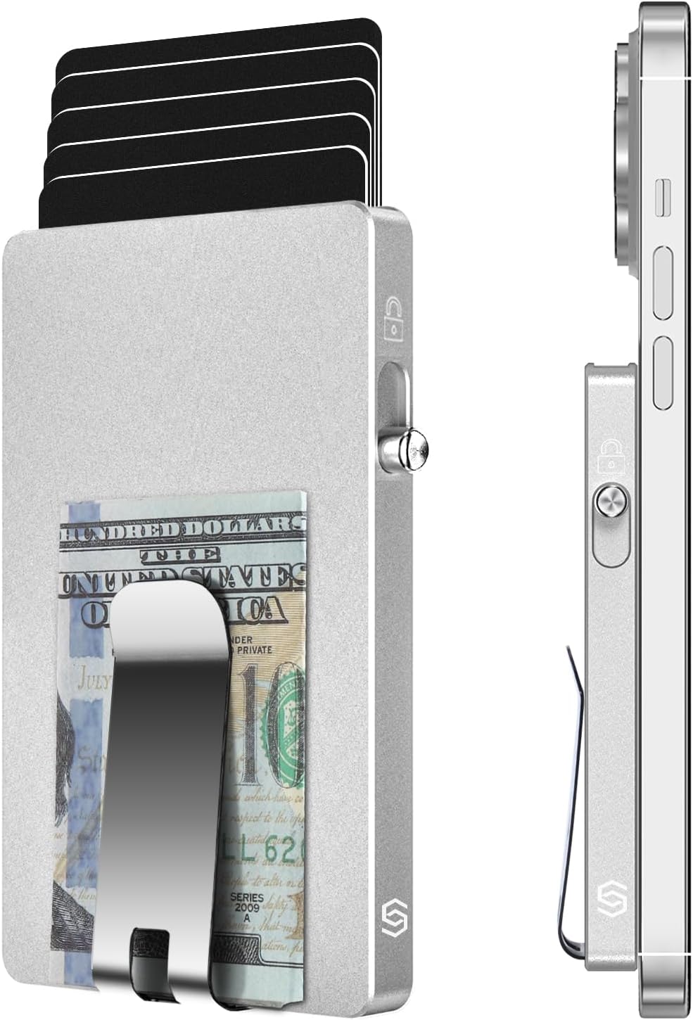 Amazon.com: Metal Card Holder for Magsafe Wallet,Metal Magnetic Card ...