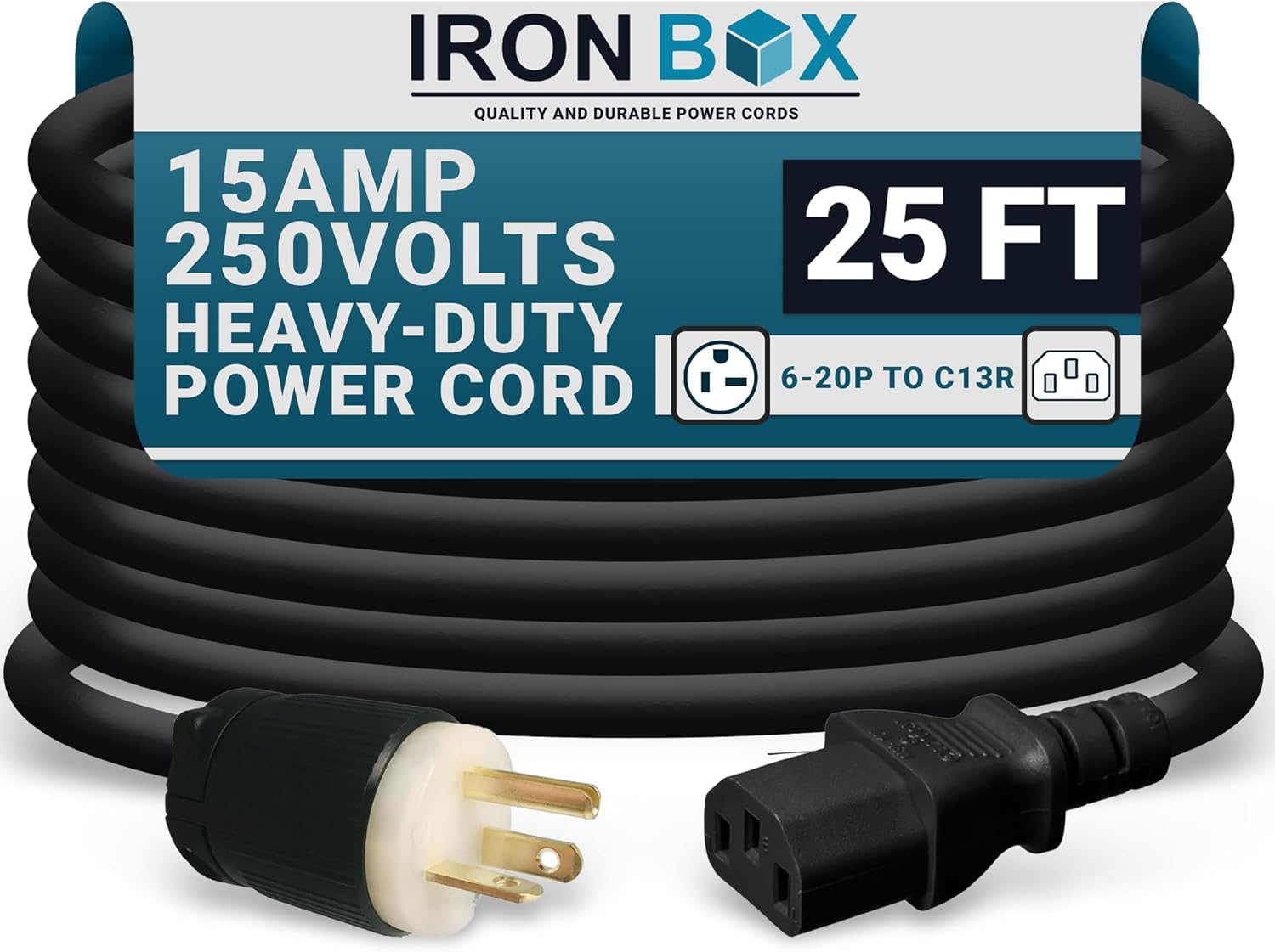 Amazon.com: IronBox Electric - NEMA 6-20P Plug to IEC C13 Power Cord ...