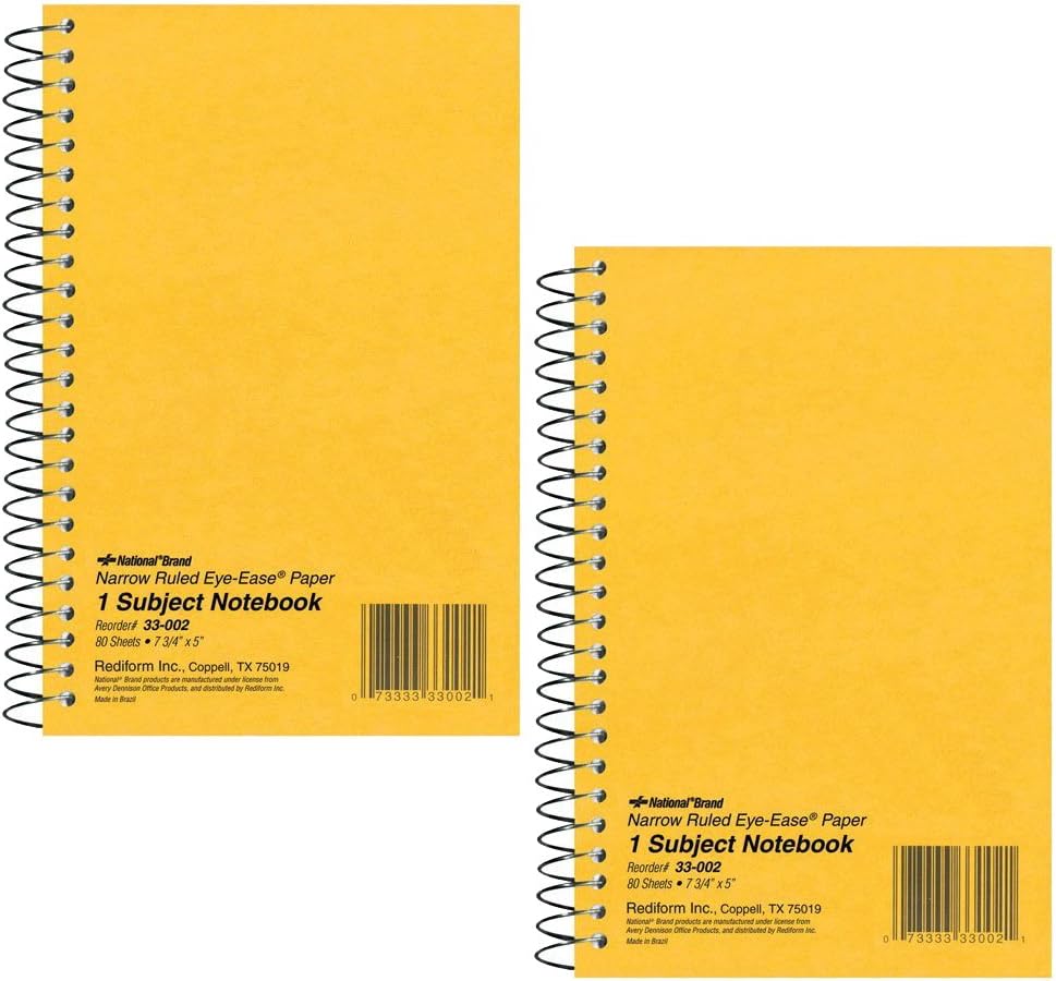 Amazon.com : Ampad Single Wire Notebook, Recycled, Size 8x5, 1 Subject ...