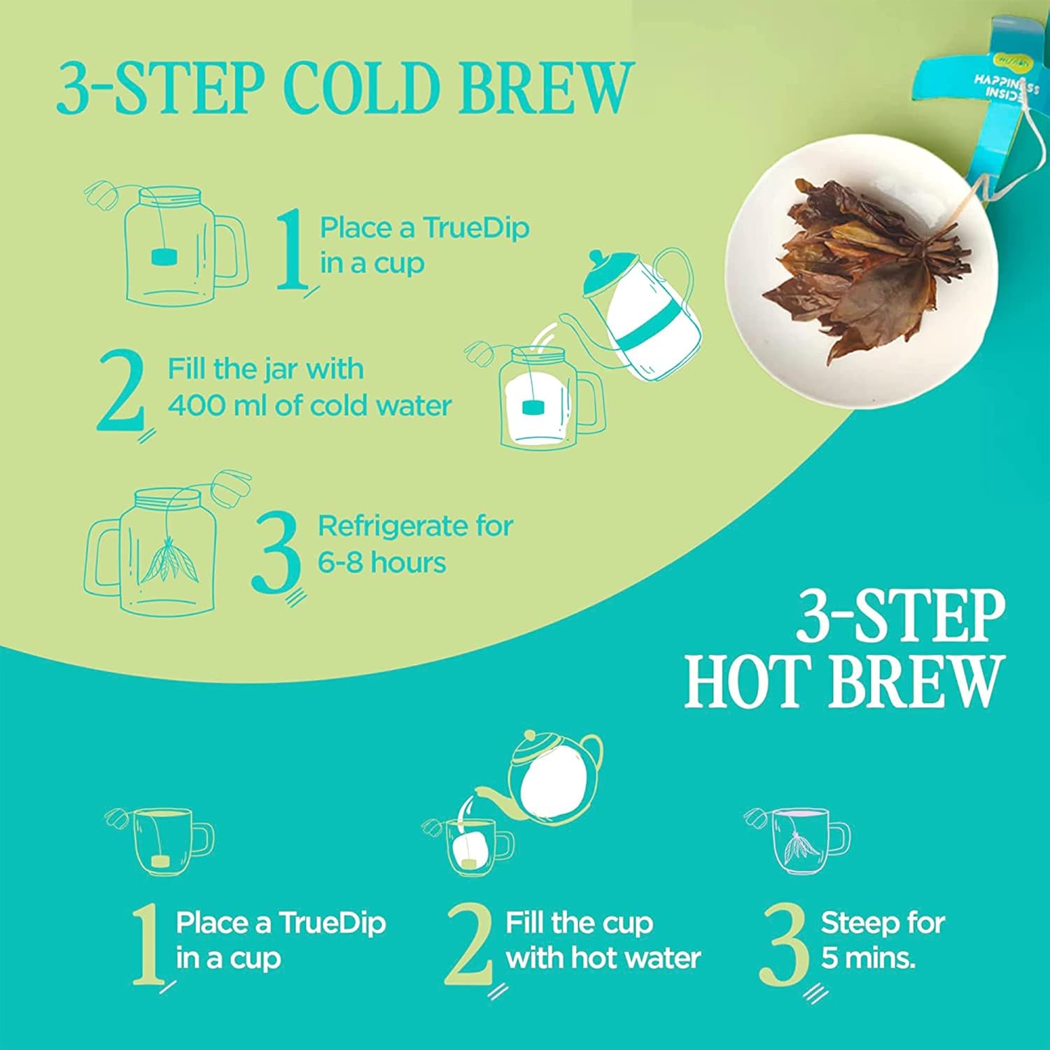 Woolah Rare Green Tea With Mint – Sustainable Tea Bag less Dip Worlds ...