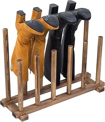 Amazon.com: MyGift Modern Black Metal Boot Rack for Tall Boots Storage ...