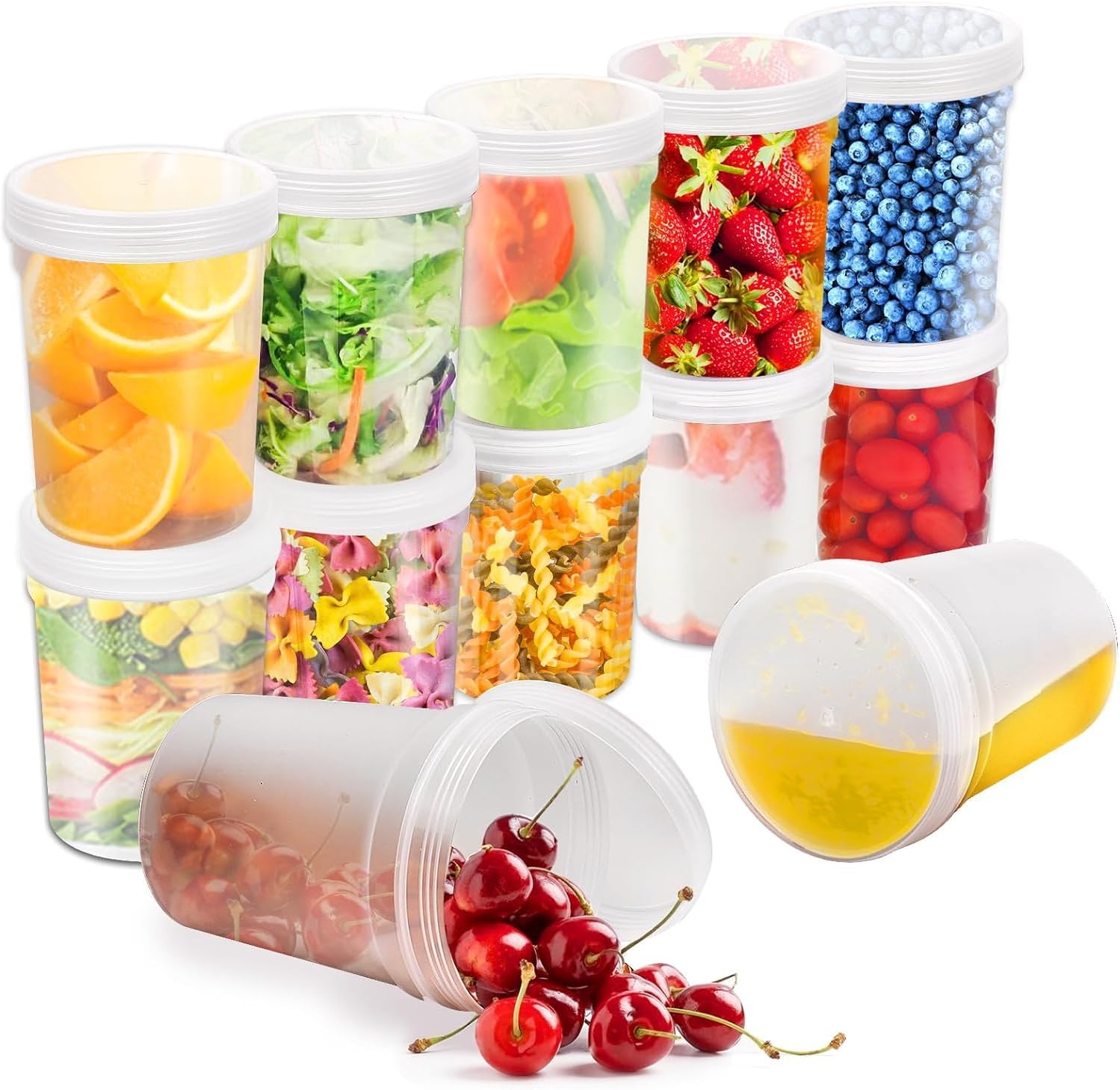 Amazon.com: WBKTOOL 12 Pack Soup Deli Food Containers with Lids - 32 oz ...
