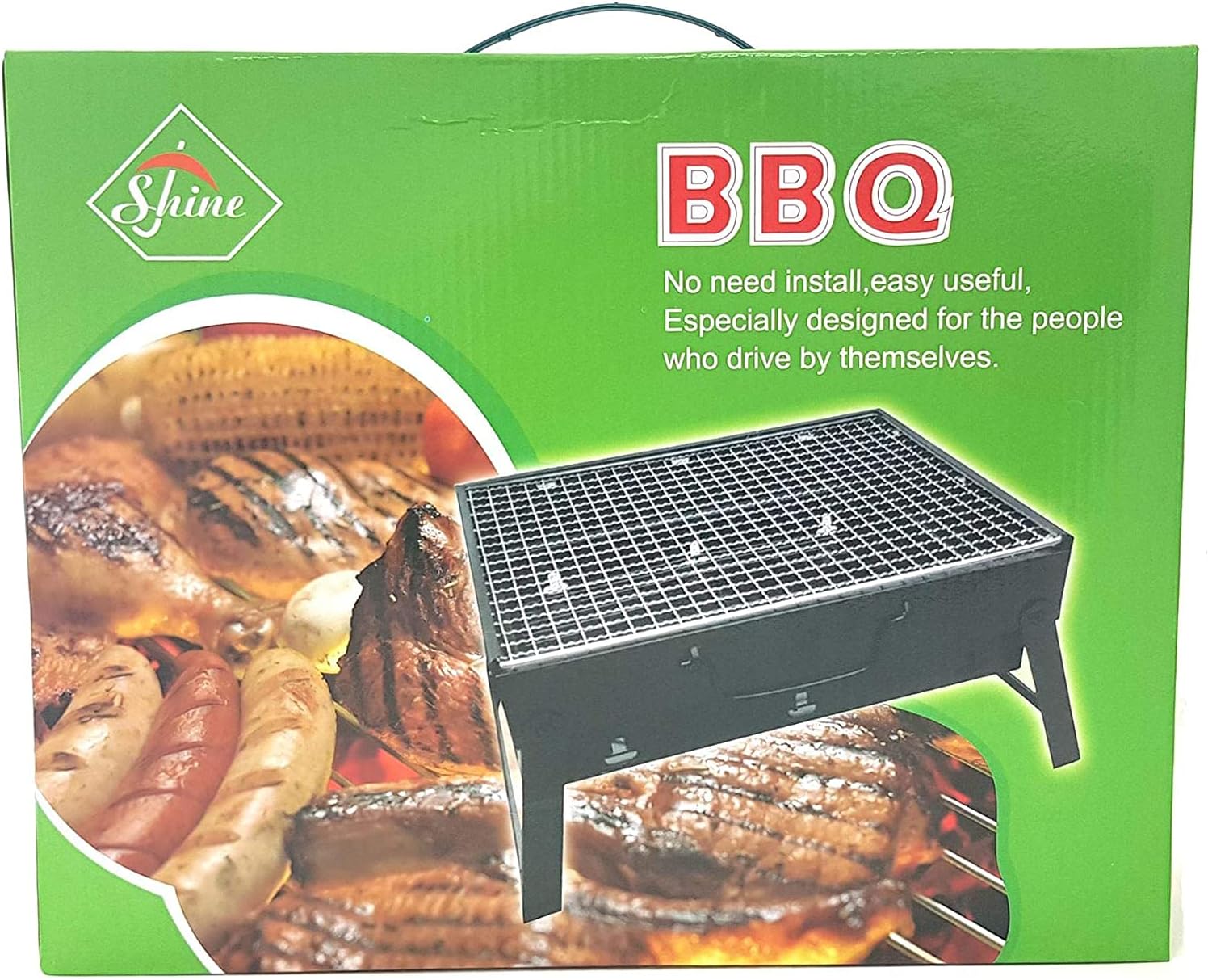 Asado Grill Dual BBQ with Disposable Bamboo Coal Pack and Stand ...