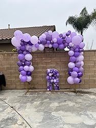 Amazon.com: Lyzzglobo Purple Balloon Garland Kit, 183pcs Pastel Pearl ...