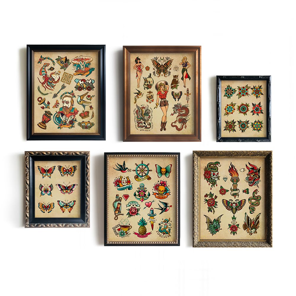 Amazon.com: Tattoo Shop Wall Decoration - 11x14 Old School Tattoo ...
