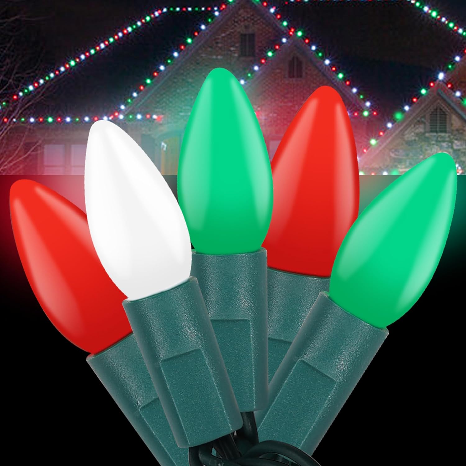 Amazon.com: RECESKY C3 Christmas String Lights - 100 LED 39Ft Outdoor ...