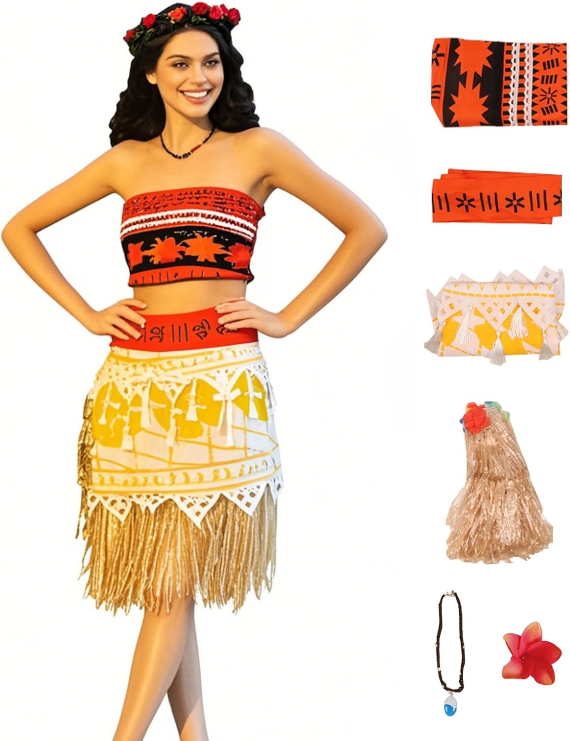 Amazon.com: ToouYoor Womens Island Princess Costume Dress Hawaiian ...