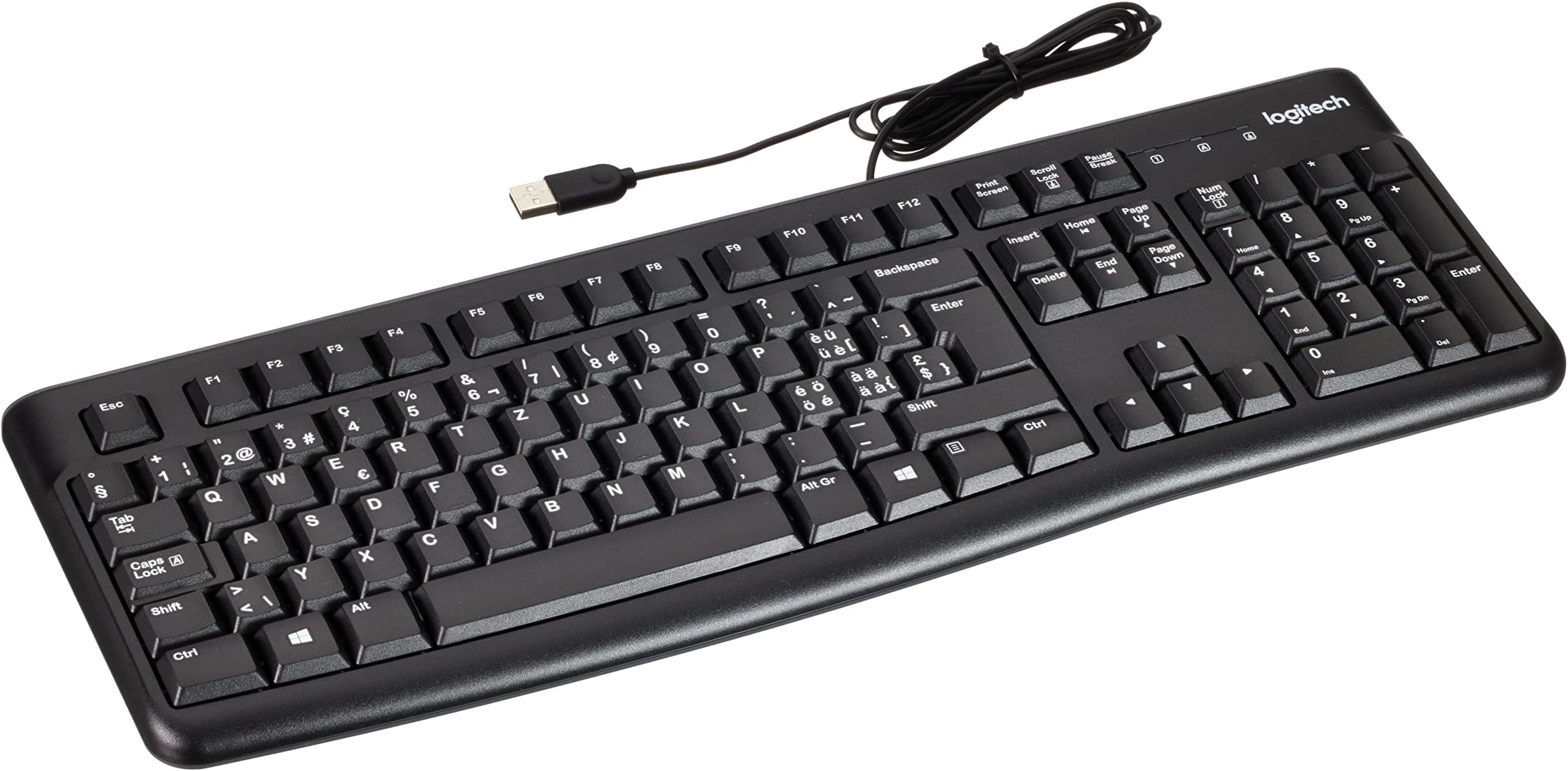 Logitech Keyboard K120 for Business, ‎QWERTZ Swiss Layout - Black ...