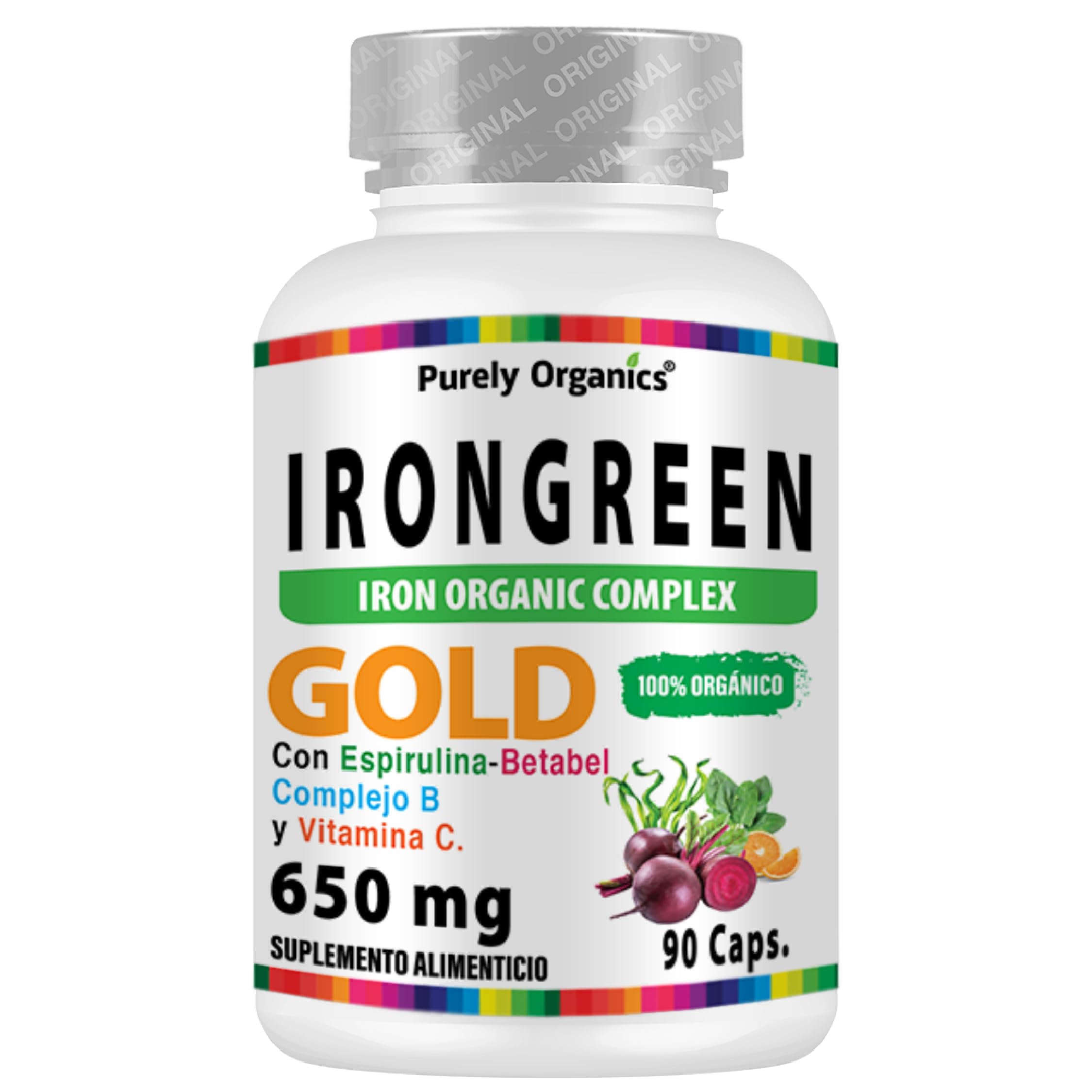 IronGreen | Bisglicinato de Hierro + Vitamina C | Impulso Natural ...