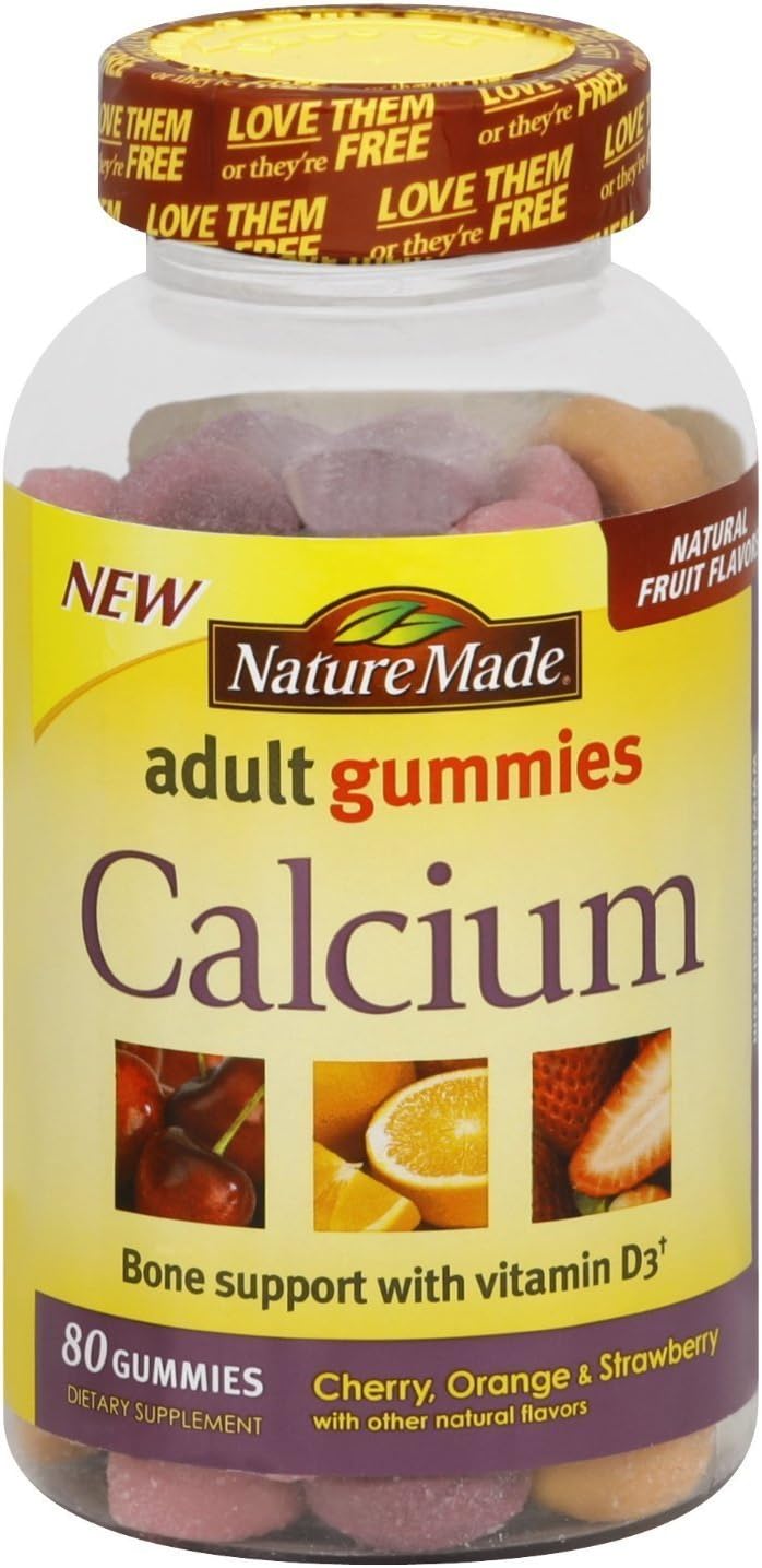 Amazon.com: Nature Made Calcium Adult Gummies, 80 Count (Pack of 3 ...