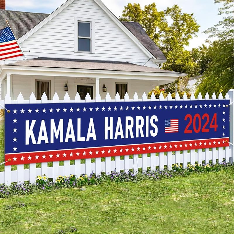 Amazon.com : Kamala Harris 2024 Banner,Kamala Harris For President 2024 ...