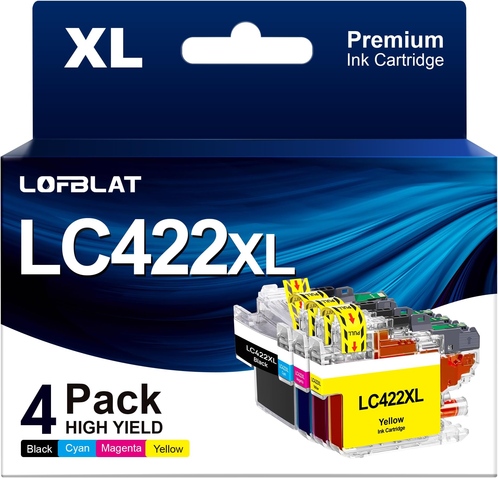 LOFBLAT LC422XL Ink Cartridges for Brother LC422 XL LC-422XLVAL Value ...