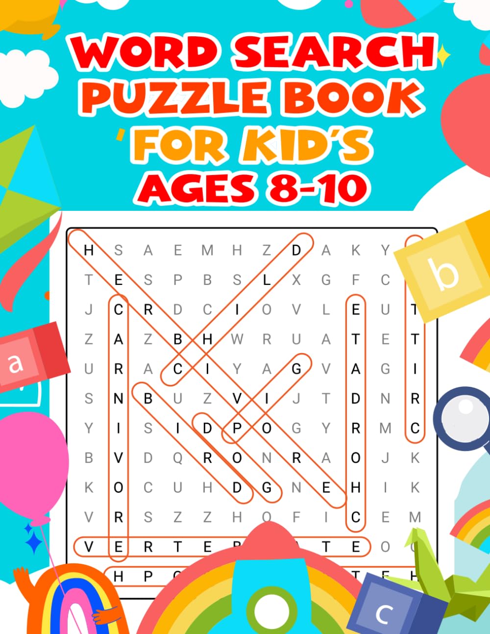 Word Search Puzzle Book For Kids Ages 8 to 10: Fun & Educational ...