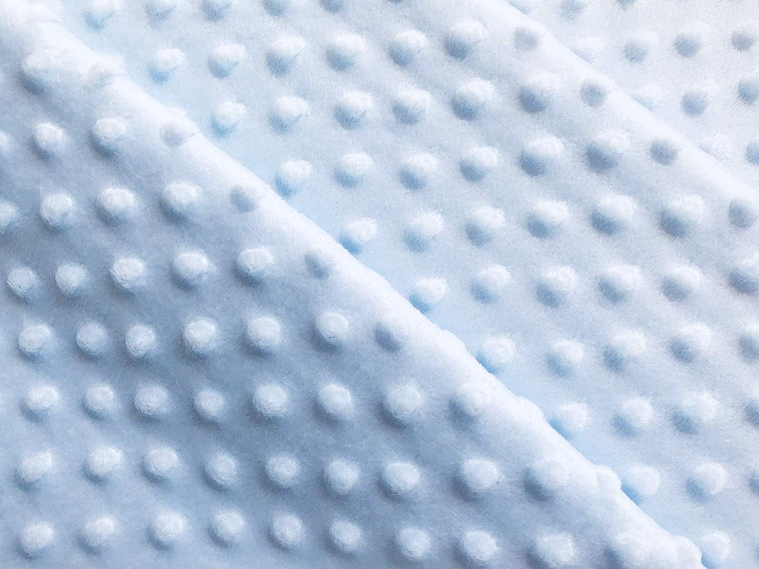 Pale Blue Supersoft Soft Bubble Dimple Fleece (Half a Metre- per 50cm ...
