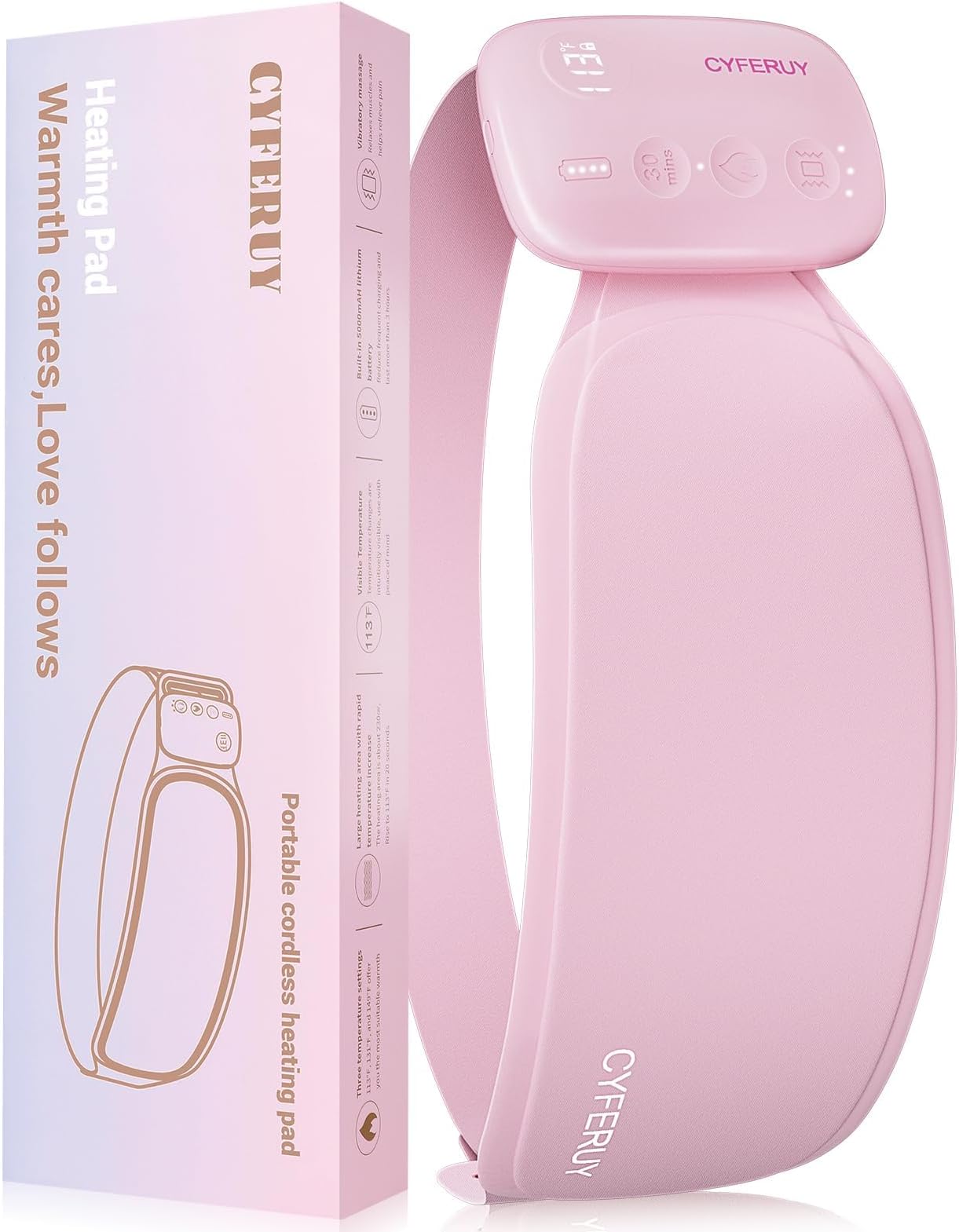 Amazon.com: Portable Heating Pad for Cramps. Period Pain Relief Device ...