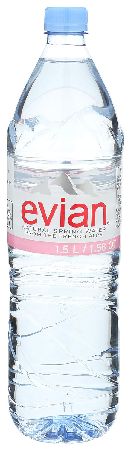 Amazon.com: Agua de manantial Evian natural, botellas de 33.8 oz : Todo ...