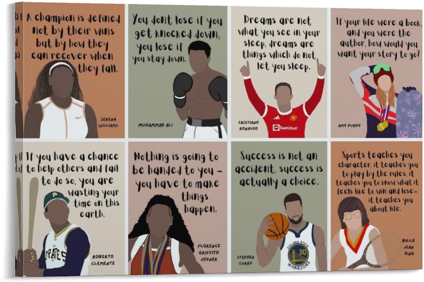 Amazon.com: TYPOART Inspirational Athletes Posters, Motivational Quotes ...