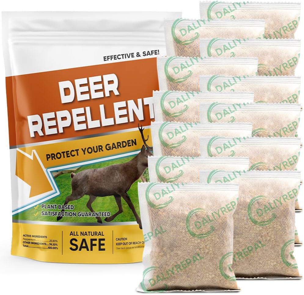 Amazon.com: Deer and Rabbit Repellent Outdoor, Deer Repellent for ...