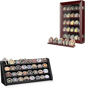 Amazon.com: 4 Rows Challenge Coin Holder Display Stand & Challenge Coin ...