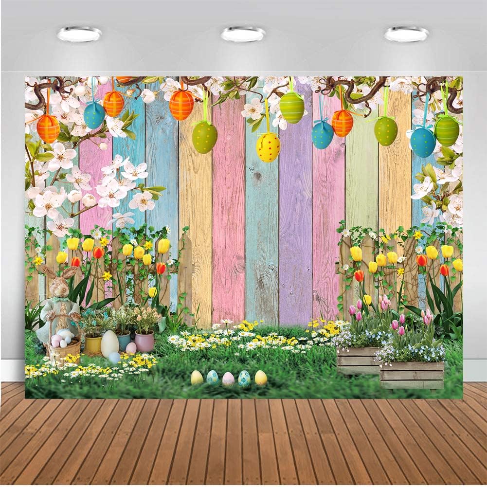 Amazon.com : Allenjoy 7x5ft Colorful Wood Photography Backdrops for ...