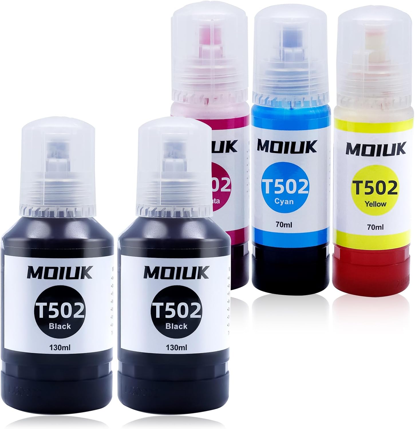 Amazon.com: Moiuk 5 Pack T502 502 Ink Refill Bottles Compatible with ...