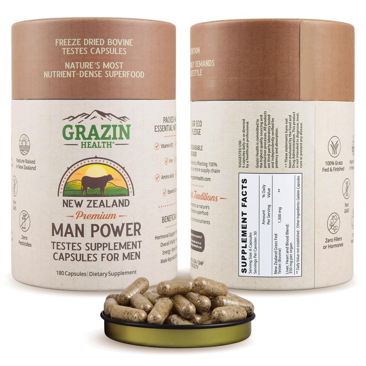 Grass Fed Bovine Testes Man Power Capsules (30 Day Supply) in Pakistan ...