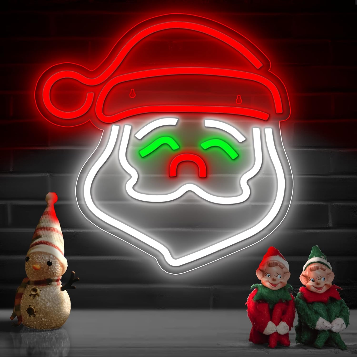 Lumoonosity Santa Claus Neon Sign - USB Powered Christmas Santa LED ...