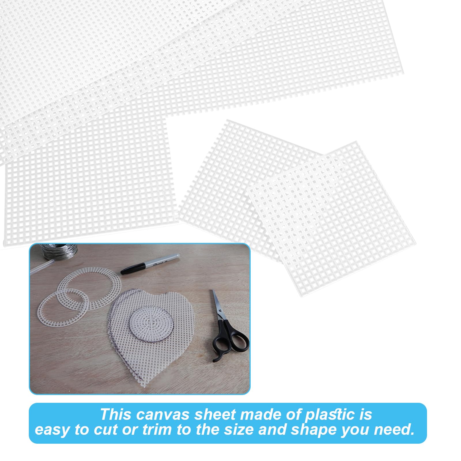 Needlepoint Canvas 100-Pack Plastic Mesh Circles - 4.5" Craft Canvas ...