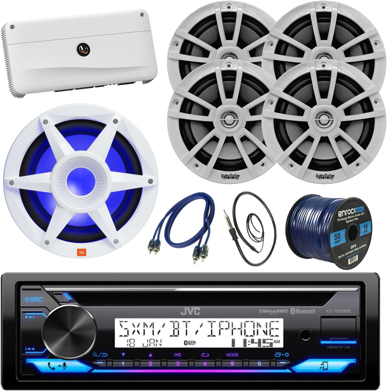 Amazon.com: Great 16-25' Bay Boat Audio System: Bluetooth Stereo Radio ...