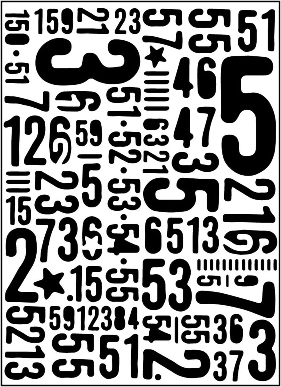 Amazon.com: Carabelle Studio Embossing Folder - Template Numbers ...