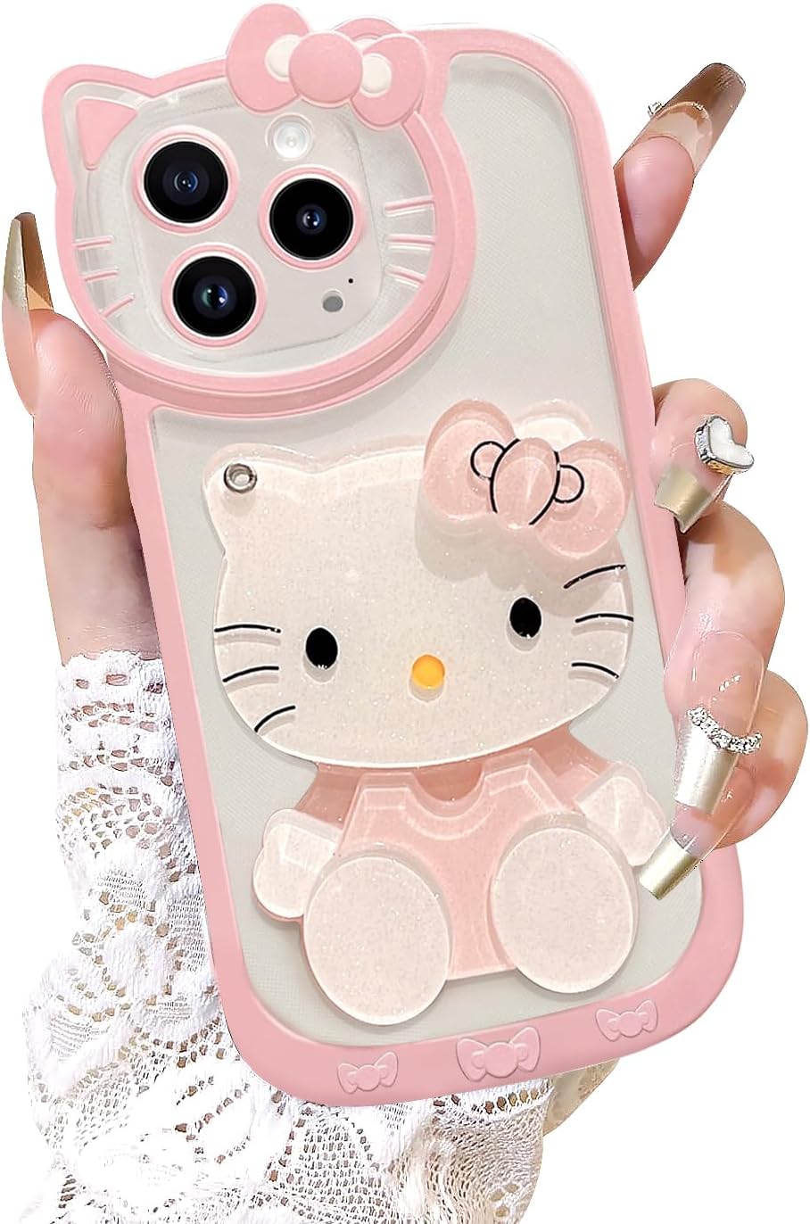 Amazon.com: XXYUIKEZI for iPhone 14 Pro Kawaii Cartoon Cute Pink Phone ...