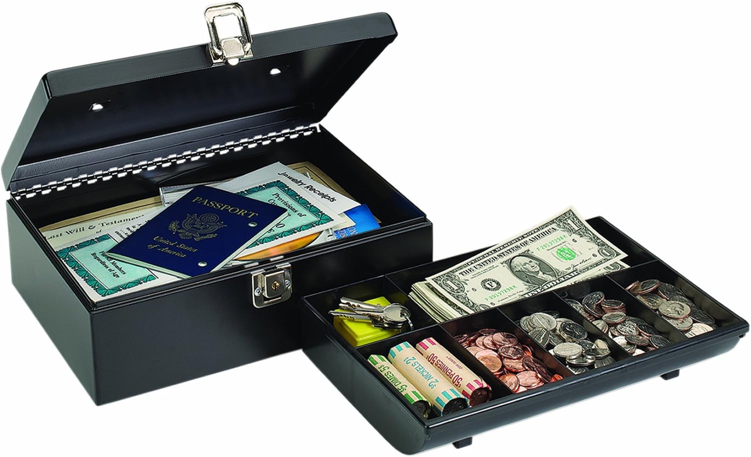 Amazon.com : MMF Industries Steel Cash Box with Locking Latch ...