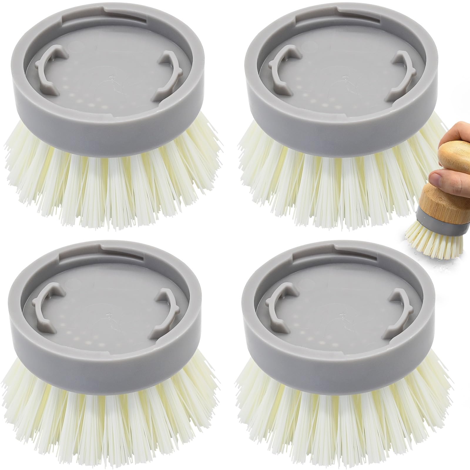 Amazon.com: Bamboo Palm Brush Refill, 4 Pack Palm Brush Refills for ...