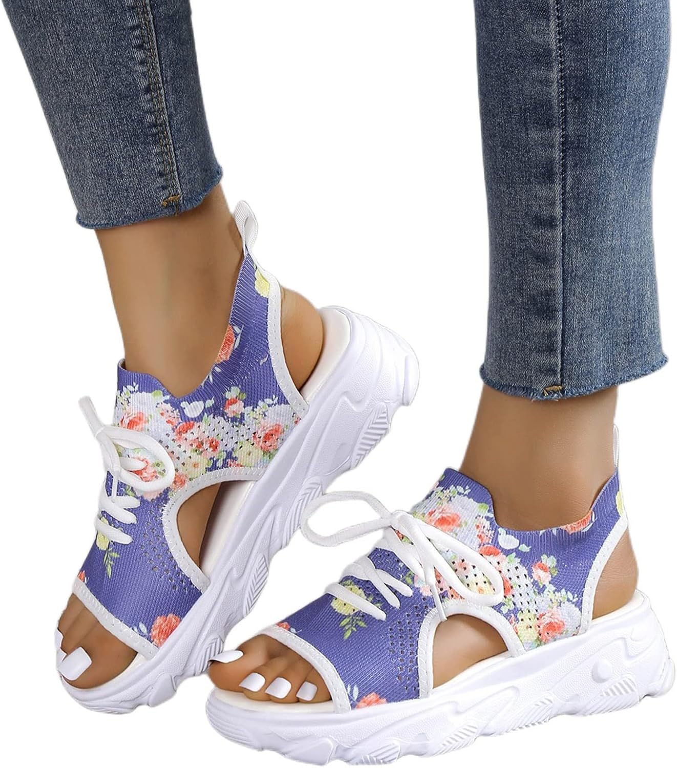 Amazon.com | Mmoneyake Sandals for Women Open Toe Sports Sandals Hollow Out Platform Sandals ...