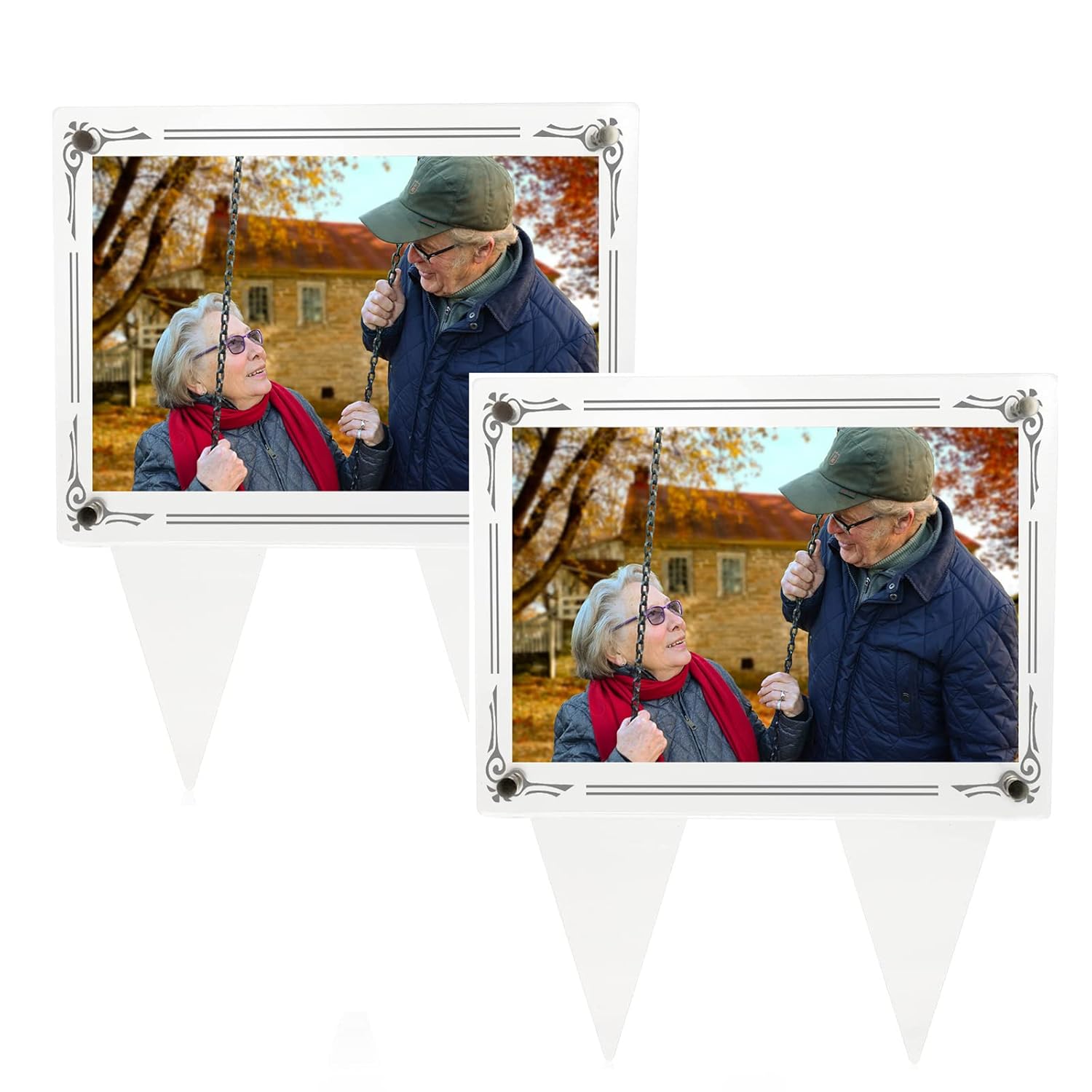 5x7 Waterproof Photo Frames for Grave, 2pcs Acrylic Weatherproof Grave ...