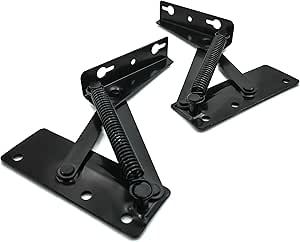 1 Pair 80-Degree Foldable Spring Lifting Hinges, Heavy-Duty Lifting ...