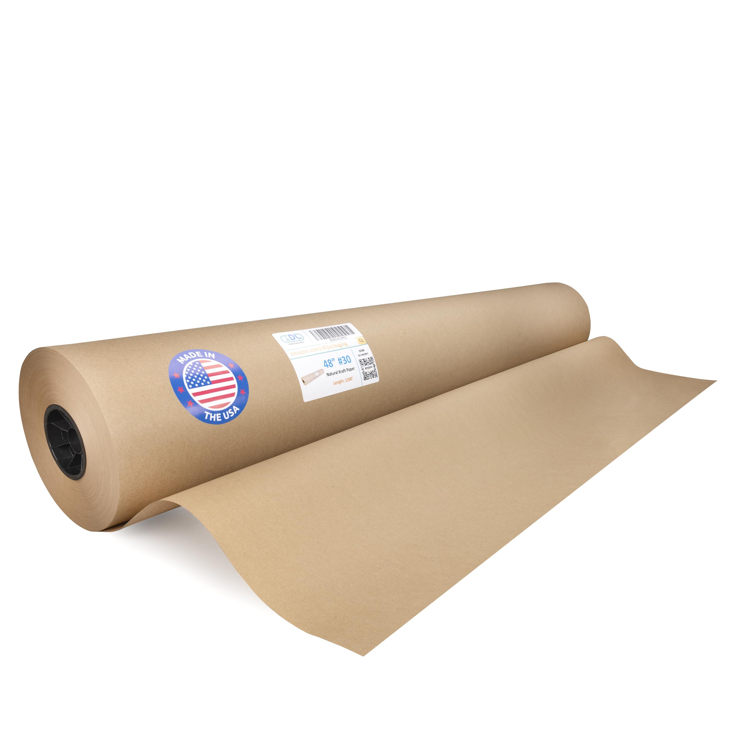 IDL Packaging 48" x 14400" (1200 feet) - Large Brown Kraft Paper Roll ...