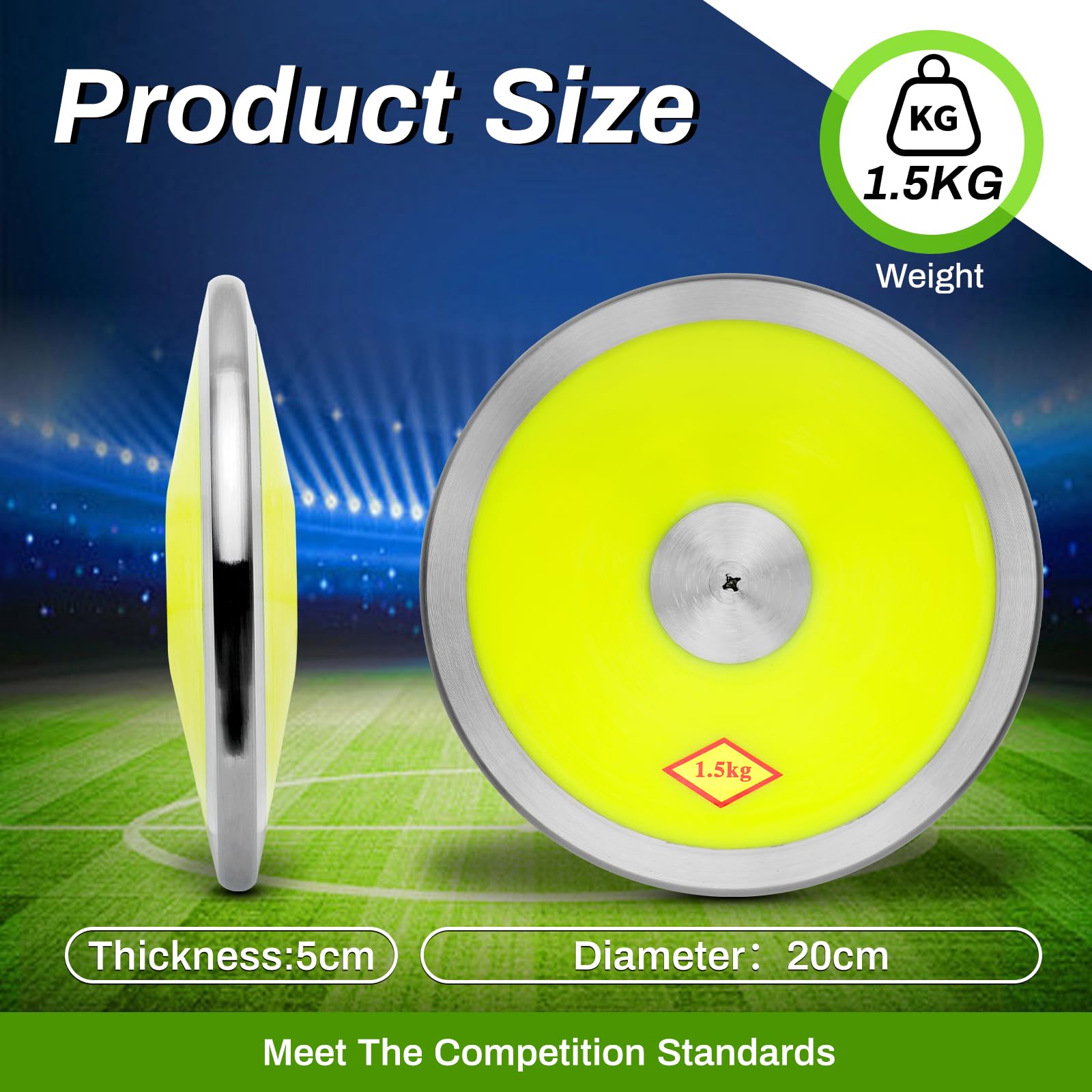 Snapklik.com : Kalageen Nylon Discus 1.5kg, 1.5kg High School Boys ...