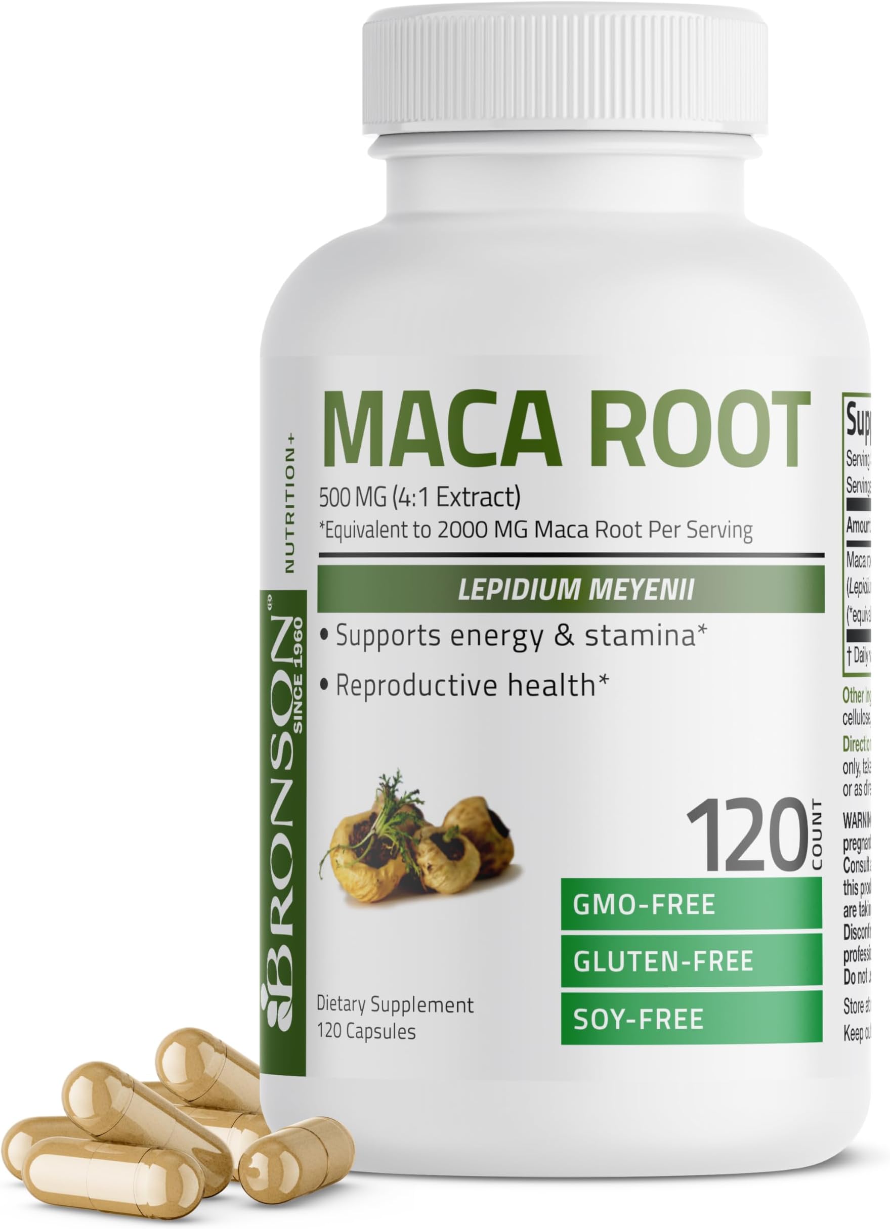 Amazon.com: Spring Valley Maca Root 500mg Capsules, Organic Maca Root ...