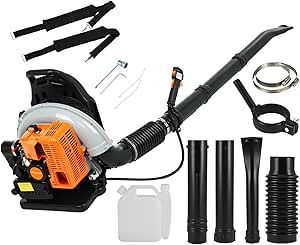 Amazon.com: C-LARSS 1 Set Backpack Leaf Blower, 63cc 2-Cycle Gas 665 CFM 2800 RPM Handheld Leaf ...