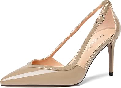 Amazon.com | NUMALEO Womens Business Pointed Toe Patent Buckle Casual ...
