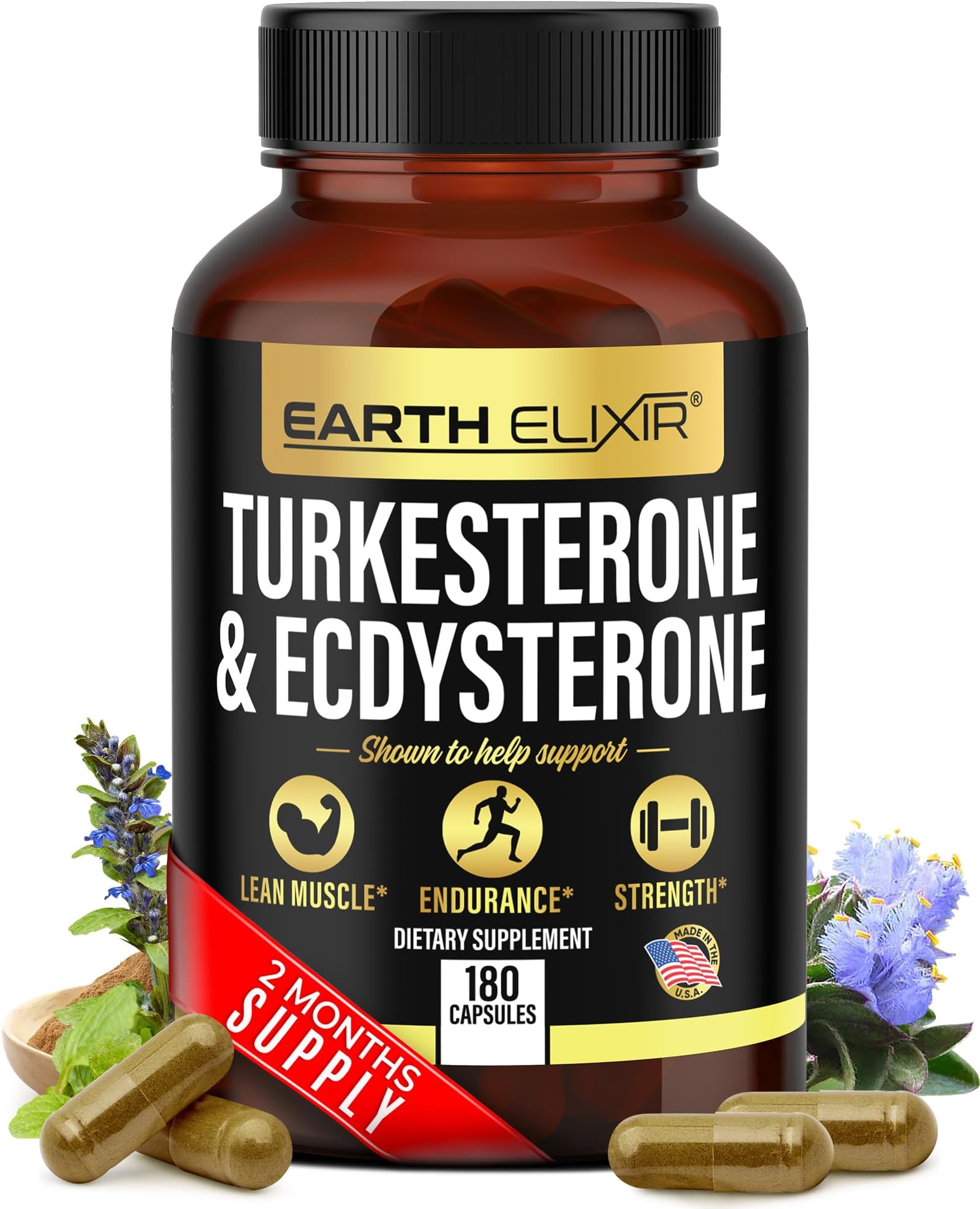 Amazon.com: Earth Elixir Shilajit 1000mg & Tongkat Ali 400mg (180 ...