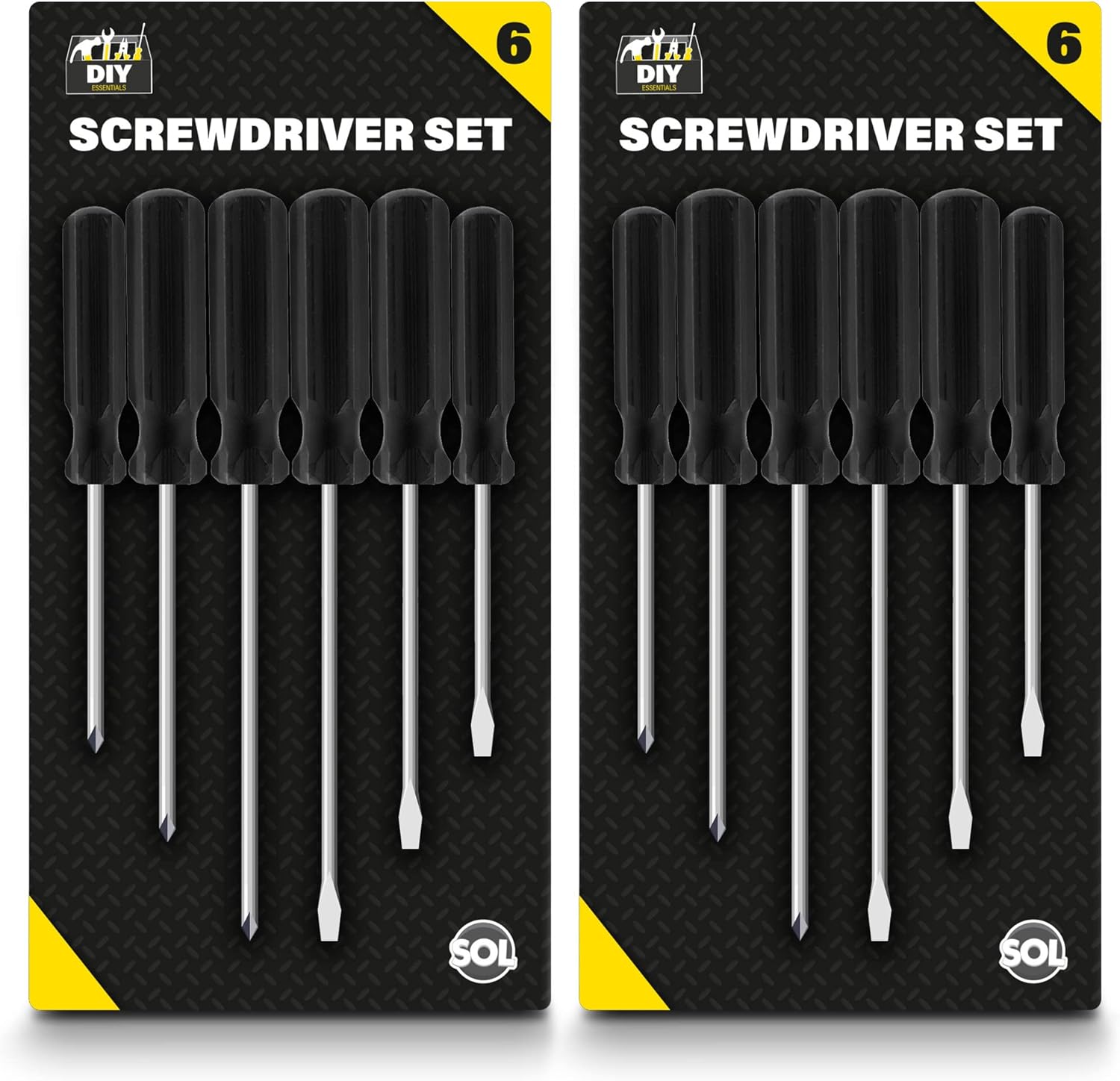 12pk Phillips Screwdriver Set | 3.4mm, 4.5mm Non-Slip Grip Screwdrivers ...