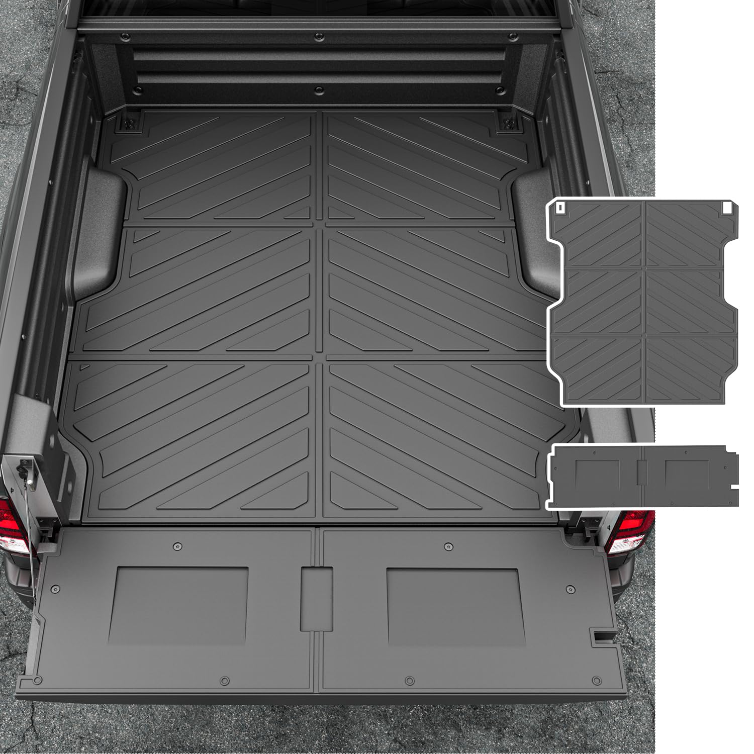 Amazon.com: powoq 5.3FT Bed Mat Compatible with 2017-2025 Honda ...