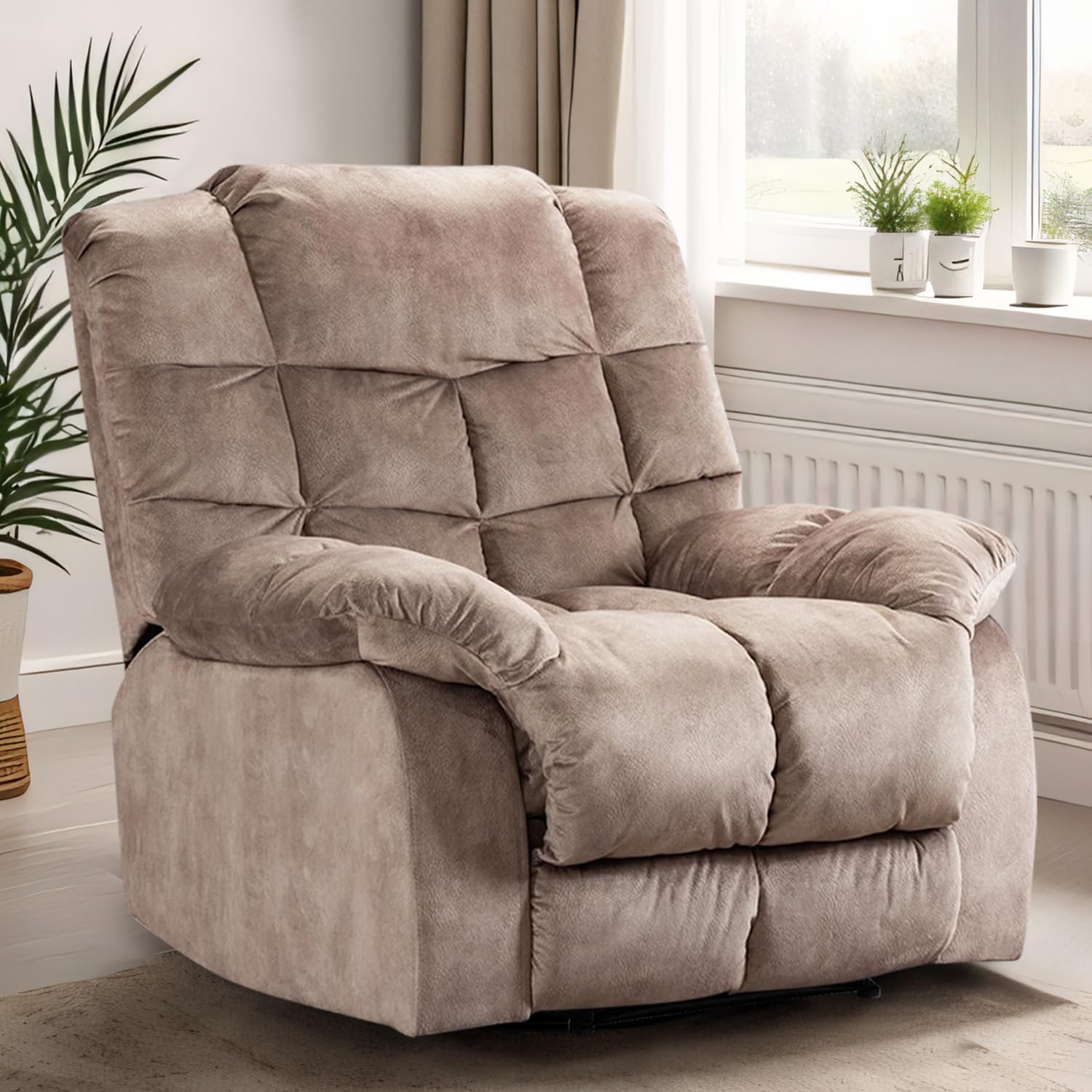 Amazon.com: Womder Comfort Recliner Chair Breathable Fabric Single ...