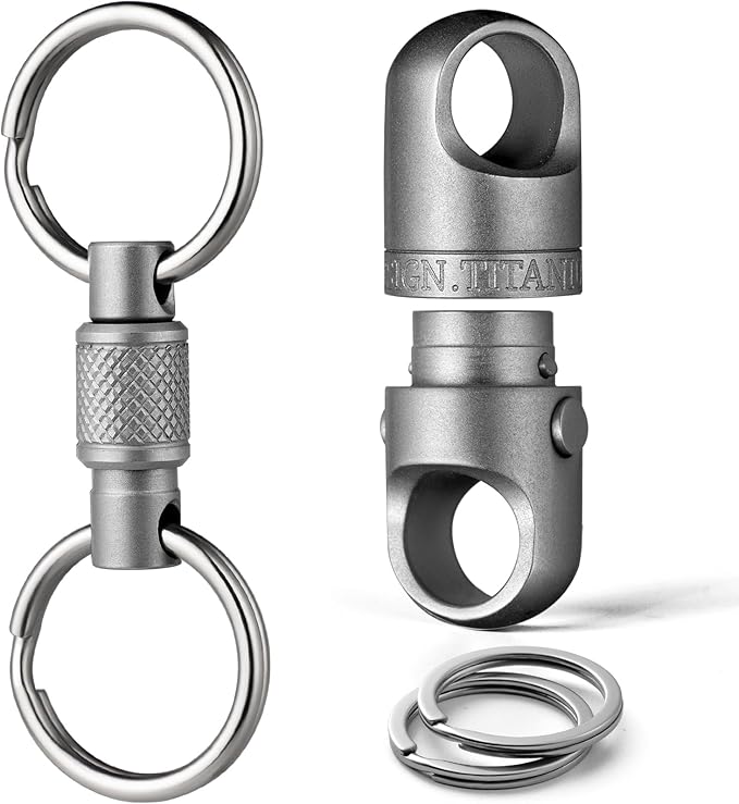 Amazon.com: FEGVE Titanium Magnetic Keychain Titanium Quick Release ...