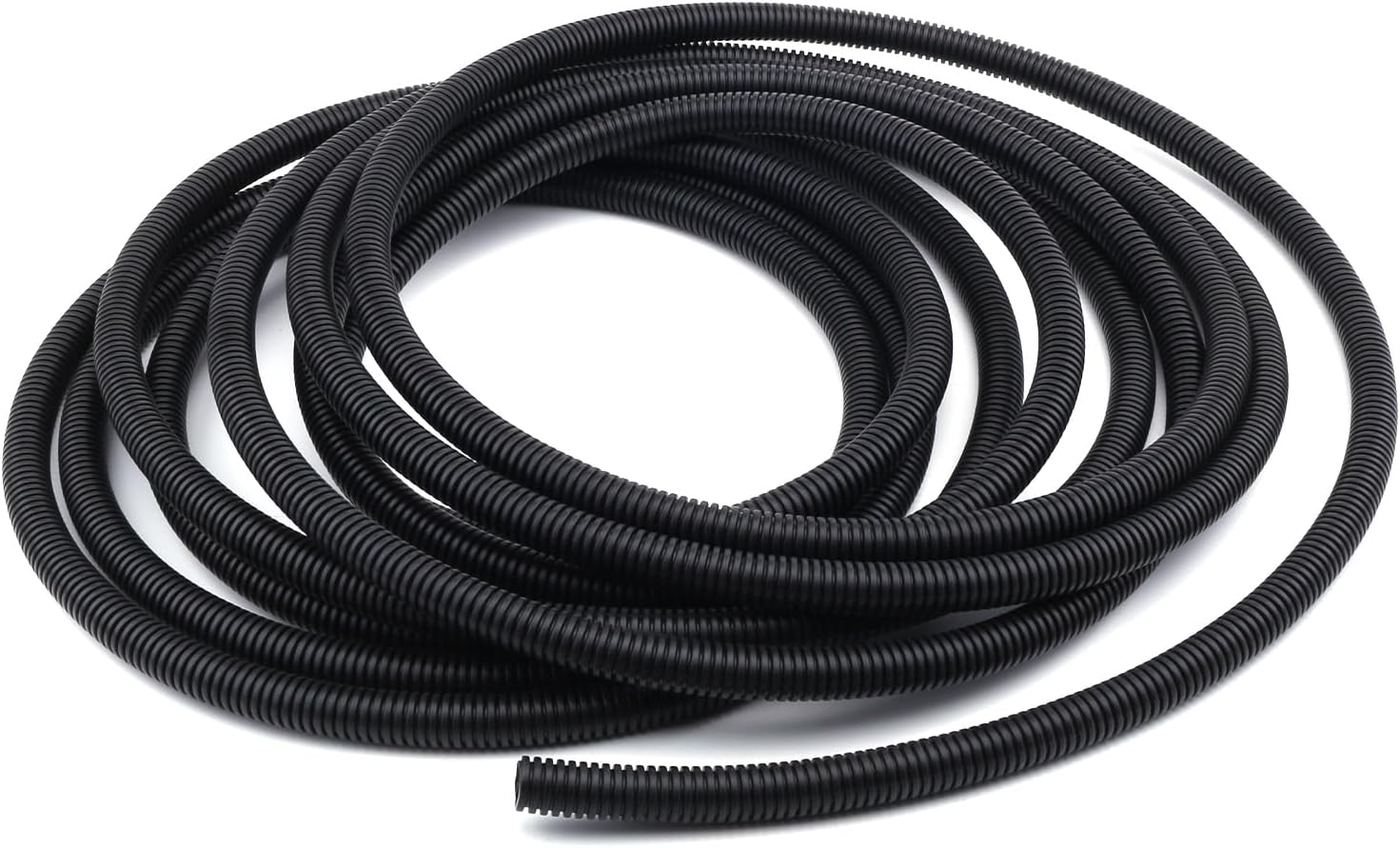 Amazon.com: 1/2" Wire Loom Non-Slit Polyethylene Corrugated Flexible ...